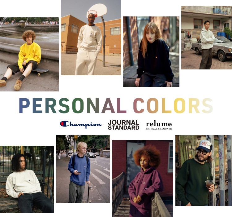 Personal colors CHAMPION × JOURNAL STANDARD & JOURNAL STANDARD relume ...